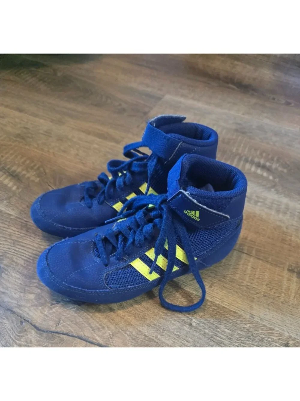 adidas | Shoes | Adidas Hvc 2 Boys Blue Yellow Boxing Wrestling Shoes ...